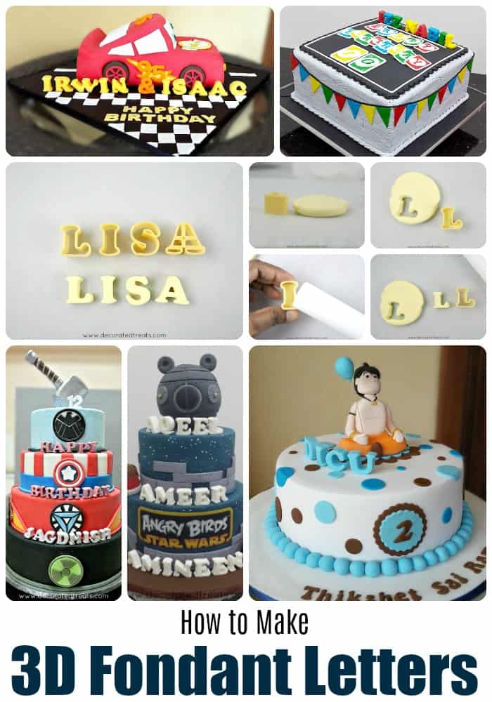 3D Fondant Letters for Cake Decorating | Decorated Treats