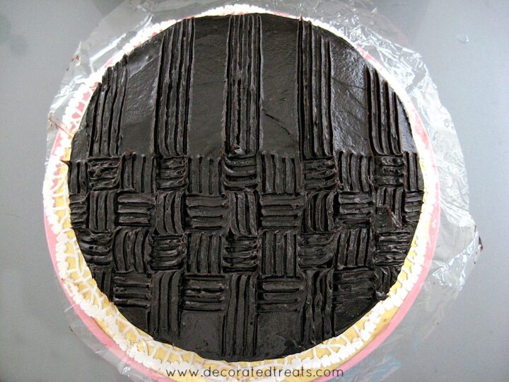 Easiest Basket Weave Cake (Without Piping) | Decorated Treats