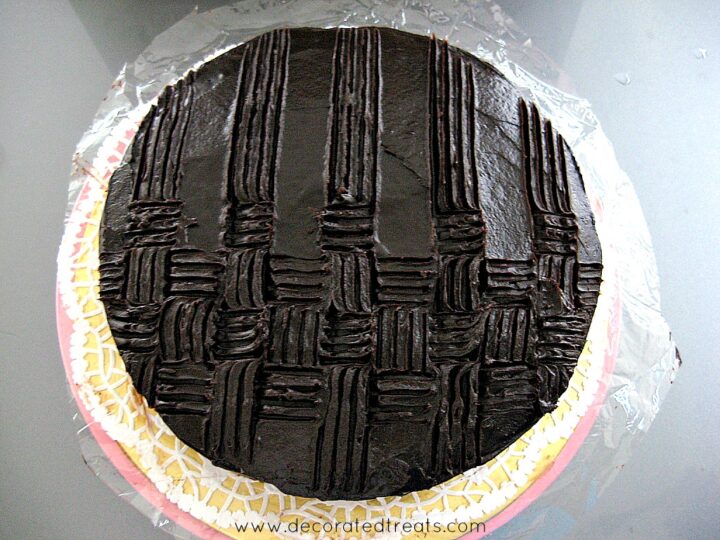 Easiest Basket Weave Cake (Without Piping) | Decorated Treats