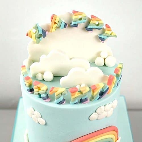 How to Make 3D Fondant Clouds for Cake Decorating | Decorated Treats
