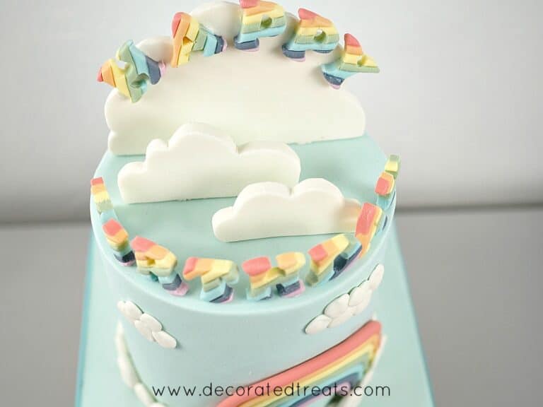 How to Make 3D Fondant Clouds for Cake Decorating | Decorated Treats