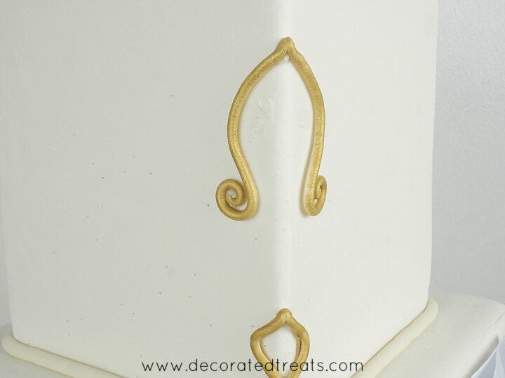 Gold Fondant Lace - A Step by Step Tutorial | Decorated Treats