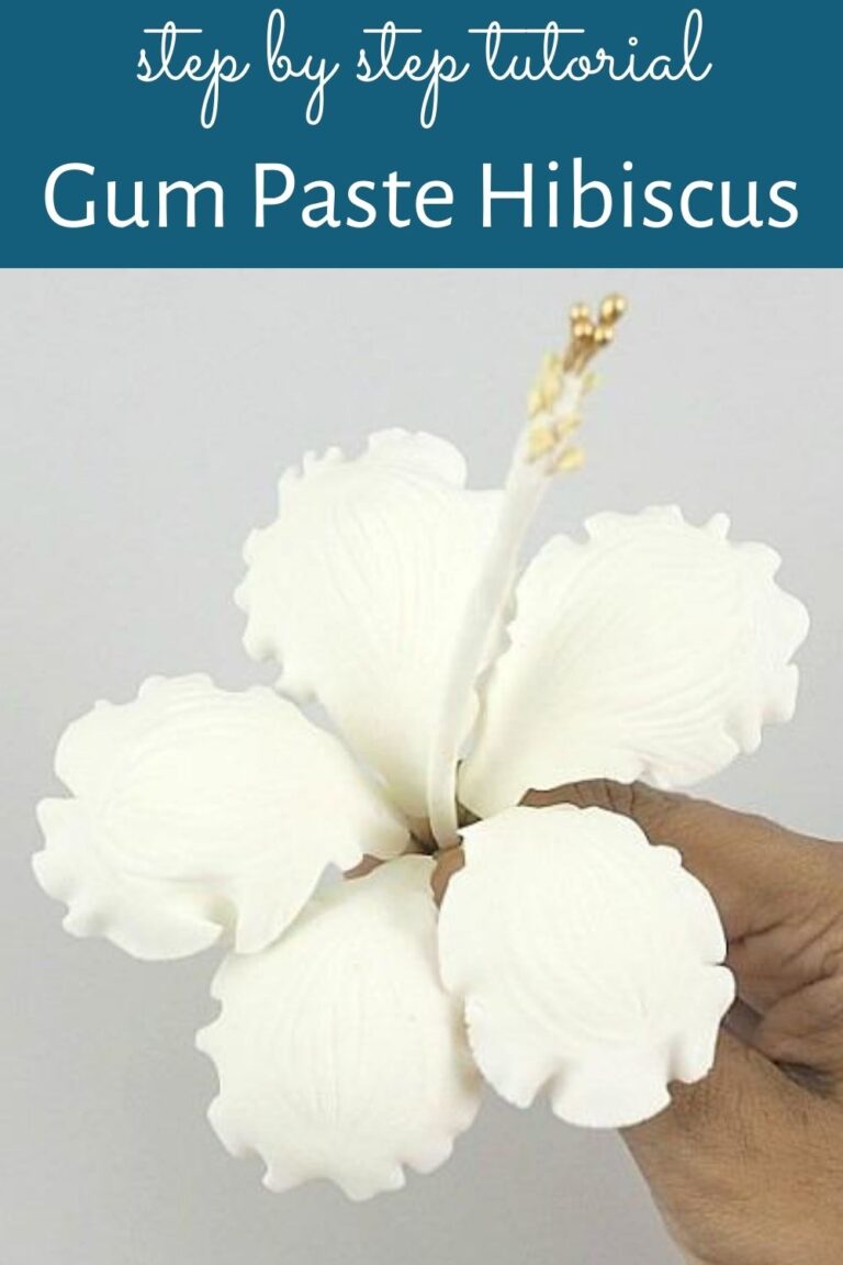 Gum Paste Hibiscus Flower Tutorial (How to Make) | Decorated Treats