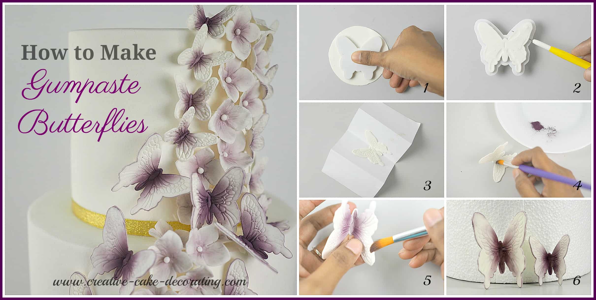 Gum Paste Butterflies (How to Make) | Decorated Treats