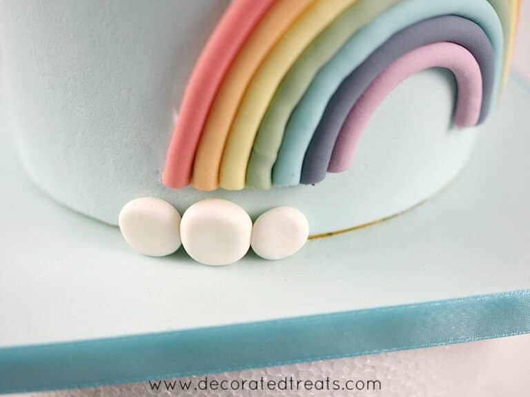 How to Make Fondant Clouds without Cutters | Decorated Treats