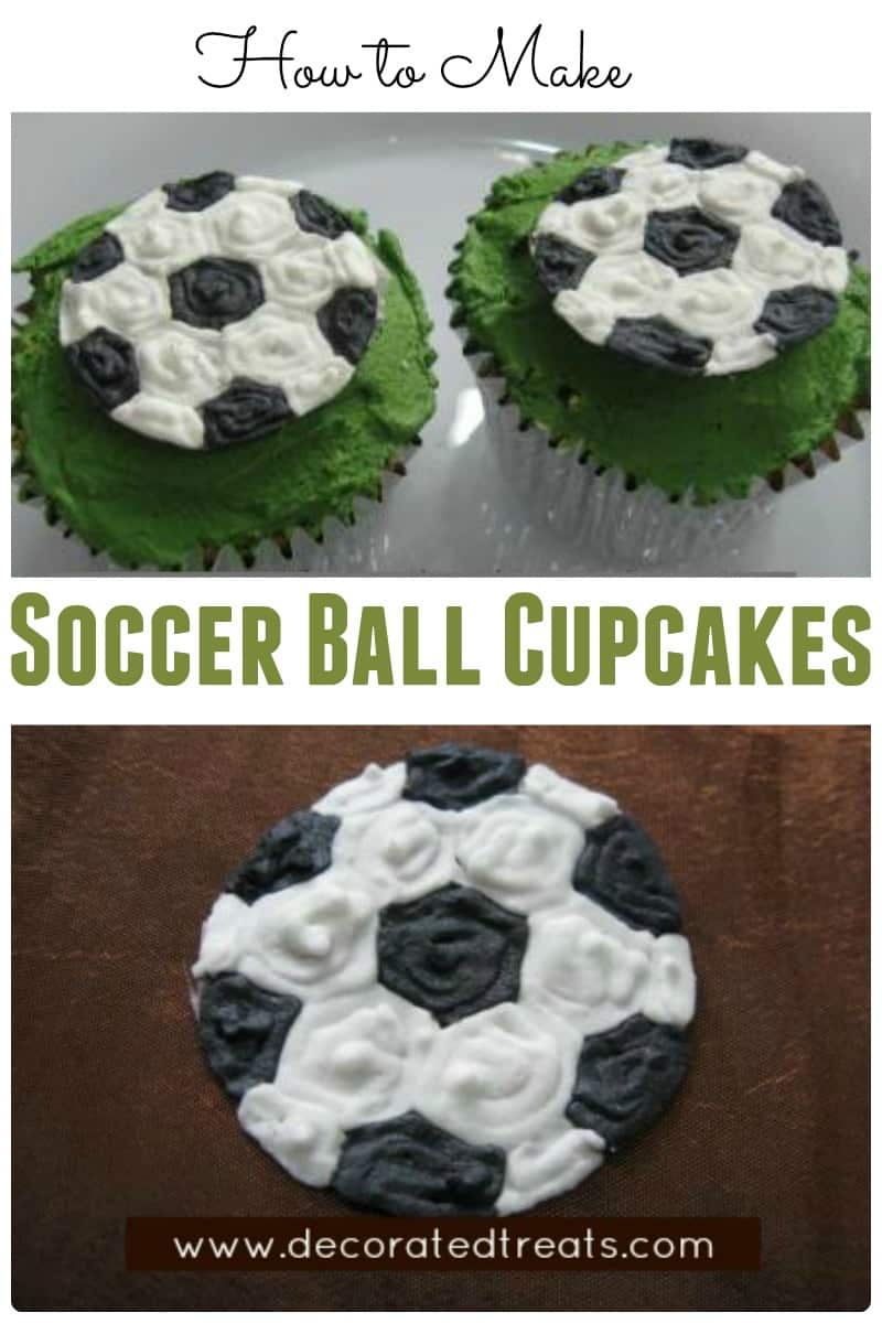 Soccer Cupcakes with Edible Toppers - How to Make | Decorated Treats