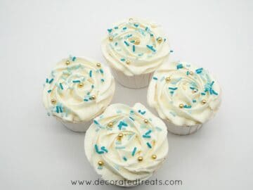 How to Decorate Cupcakes with Sprinkles | Decorated Treats