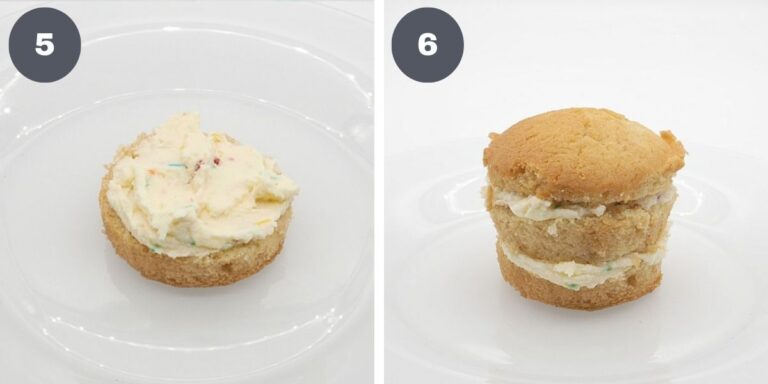 Layered Cupcakes with Sprinkles | Decorated Treats