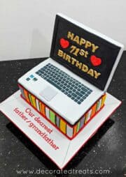 Laptop Cake for Birthday (A Computer Cake Design) | Decorated Treats