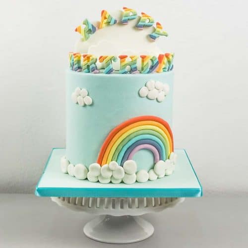 Rainbow Birthday Cake - A Decorating Tutorial | Decorated Treats