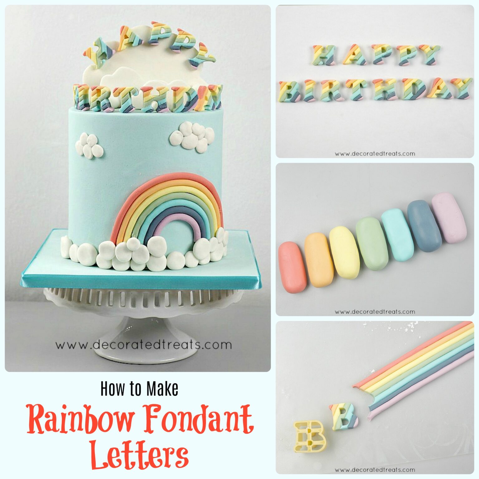 Rainbow Birthday Cake - A Decorating Tutorial | Decorated Treats