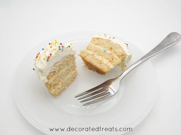 Layered Cupcakes with Sprinkles | Decorated Treats