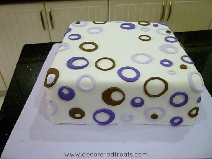 Square Gift Box Cake Tutorial (Present Cake) | Decorated Treats