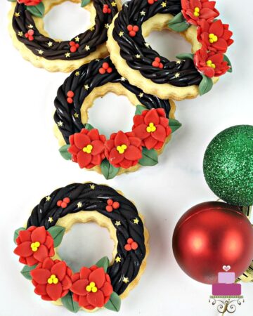 Christmas Wreath Cookies (How to Make) |Decorated Treats