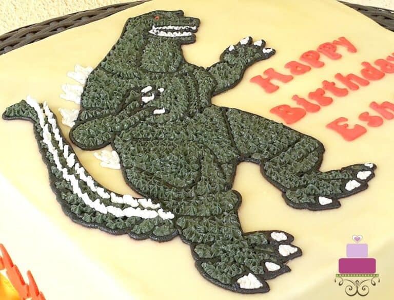 Godzilla Cake for 6-Year-Old Birthday (A Decorating Tutorial) | Decorated Treats