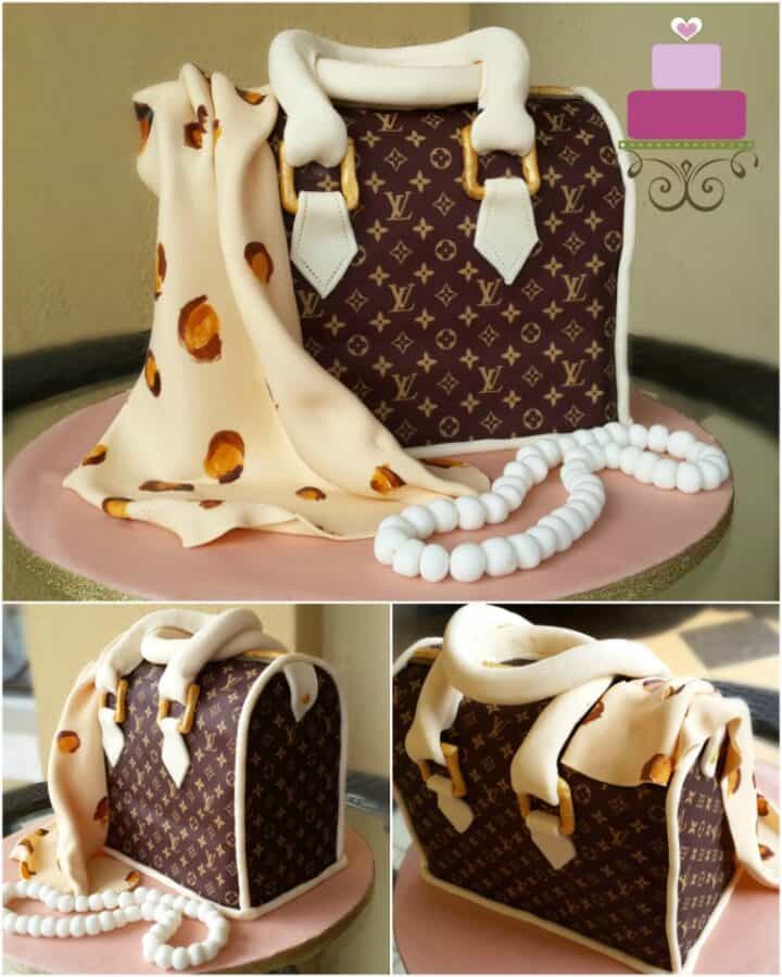 Louis Vuitton Designer Handbag Cake (How to Make) | Decorated Treats