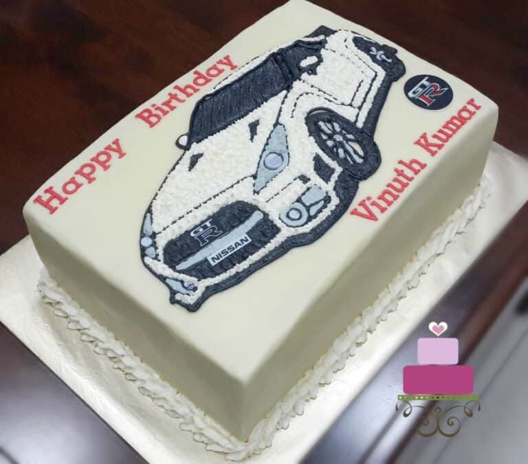 Nissan GTR Car Birthday Cake | Decorated Treats