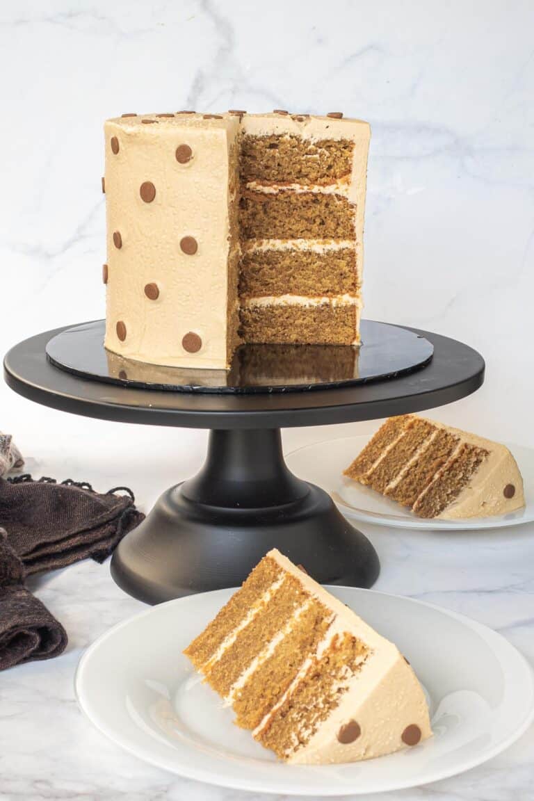 Easy Coffee Flavored Cake with Coffee Buttercream Frosting | Decorated ...
