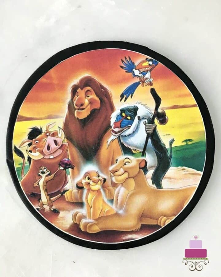 Lion King Cake with Simba Cake Topper | Decorated Treats