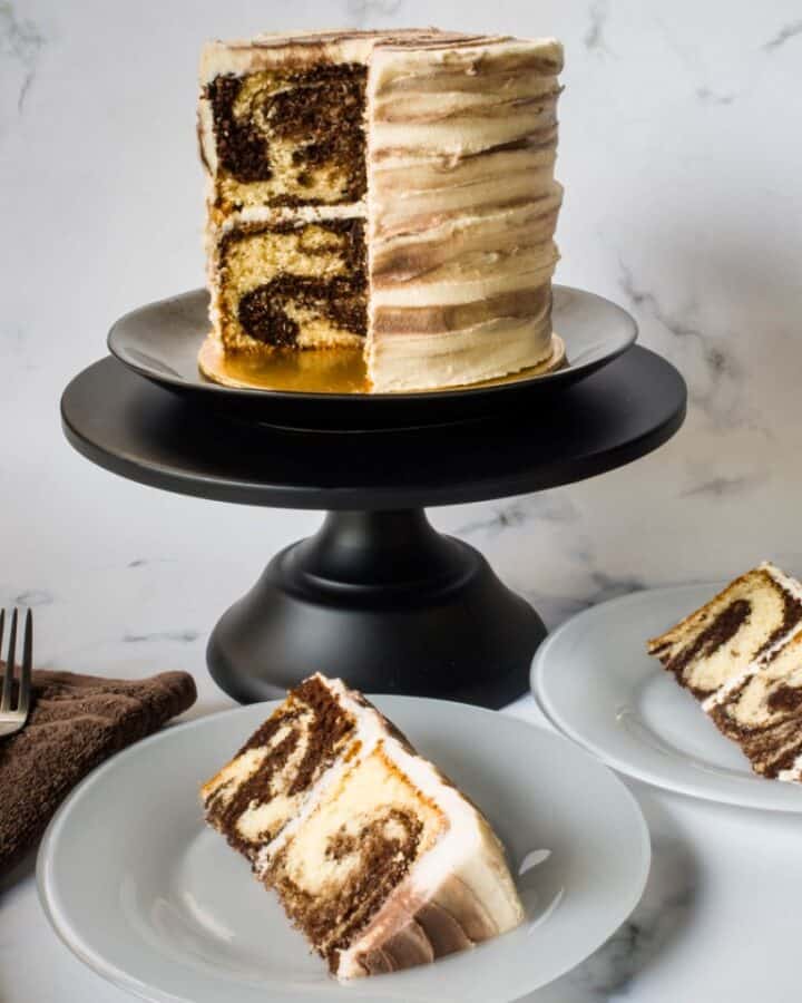 Marble Pound Cake with Icing | Decorated Treats