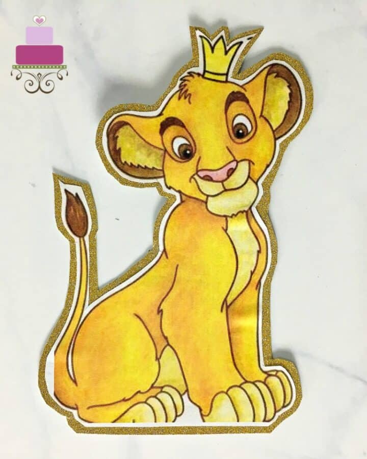 Lion King Cake with Simba Cake Topper | Decorated Treats