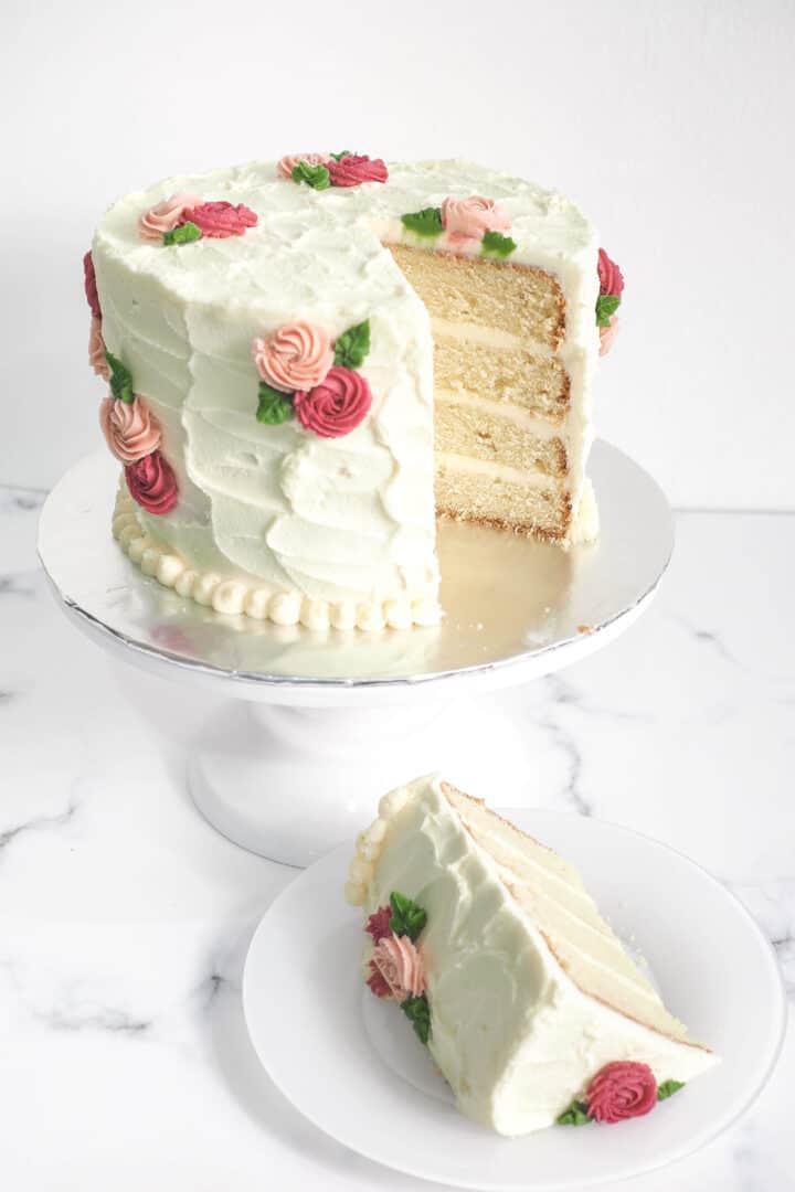 Moist Vanilla Cake (Easy Homemade Layer Cake) |Decorated Treats