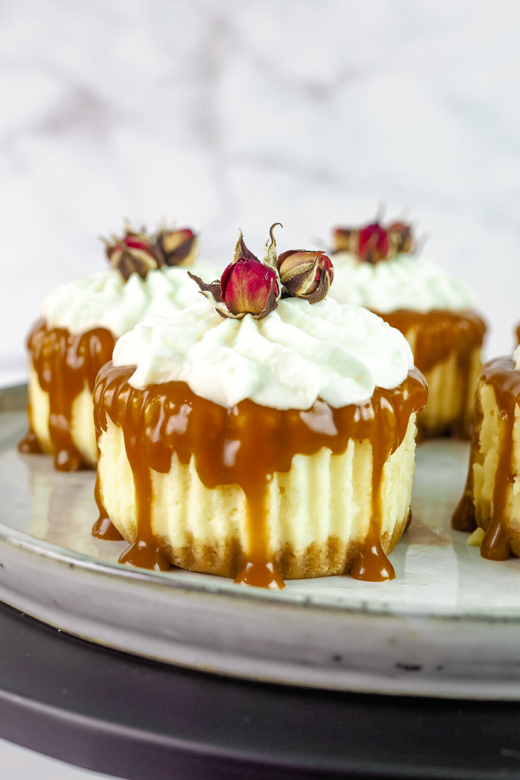 Mini Salted Caramel Cheesecake (Creamy and Decadent) | Decorated Treats