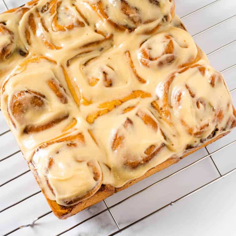 Coffee Rolls with Coffee Cream Cheese Glaze | Decorated Treats