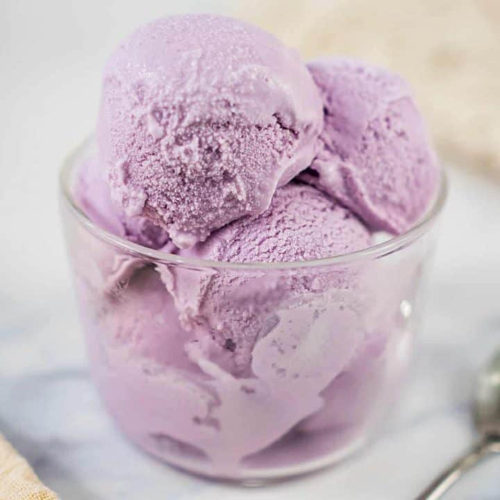 Ube Ice Cream (Purple Yam Ice Cream) | Decorated Treats