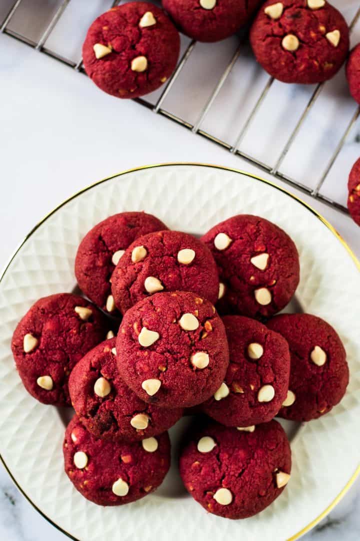 Red Velvet Cookies with Chocolate Chips | Decorated Treats