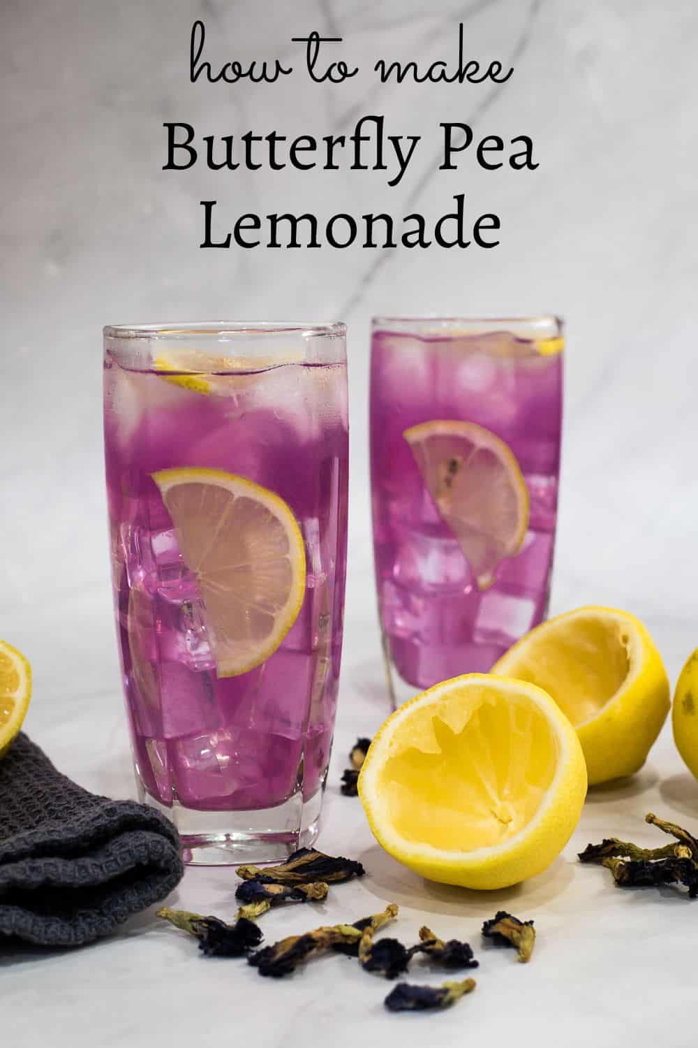 Butterfly Pea Lemonade - Magic Purple Lemonade | Decorated Treats