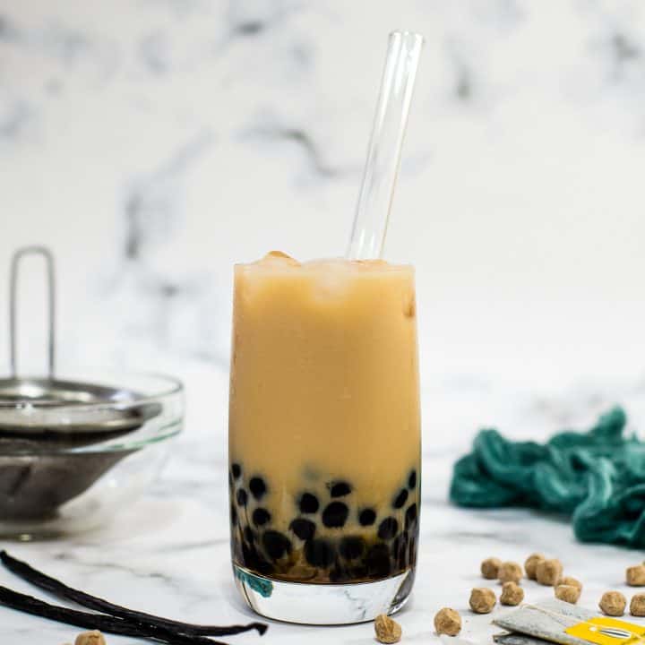 Vanilla Boba Tea (Easy Vanilla Milk Tea) | Decorated Treats