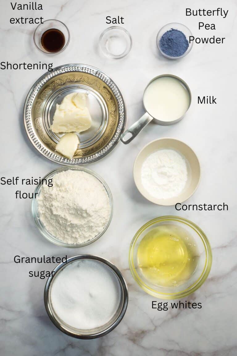 Butterfly Pea Cake with Lemon Cream Cheese Frosting | Decorated Treats