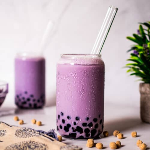 Ube Milk Tea (Ube Bubble Tea) | Decorated Treats